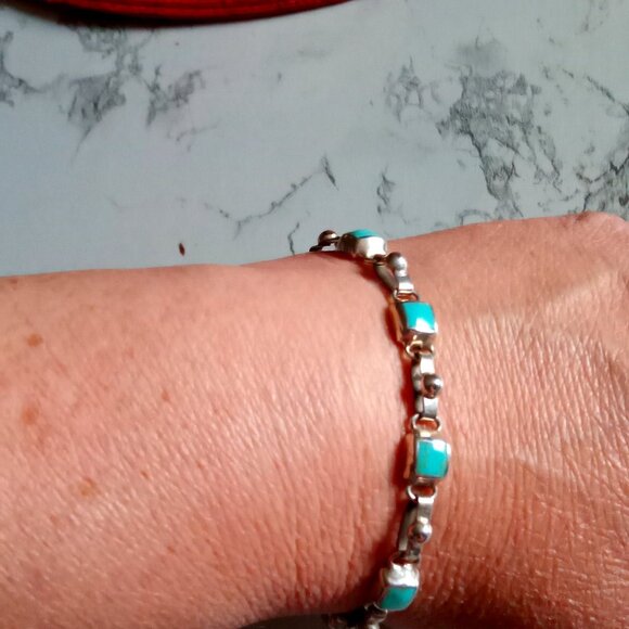 Stamped Mexico 925 | Jewelry | Vintage 925 Mexico Genuine Turquoise ...